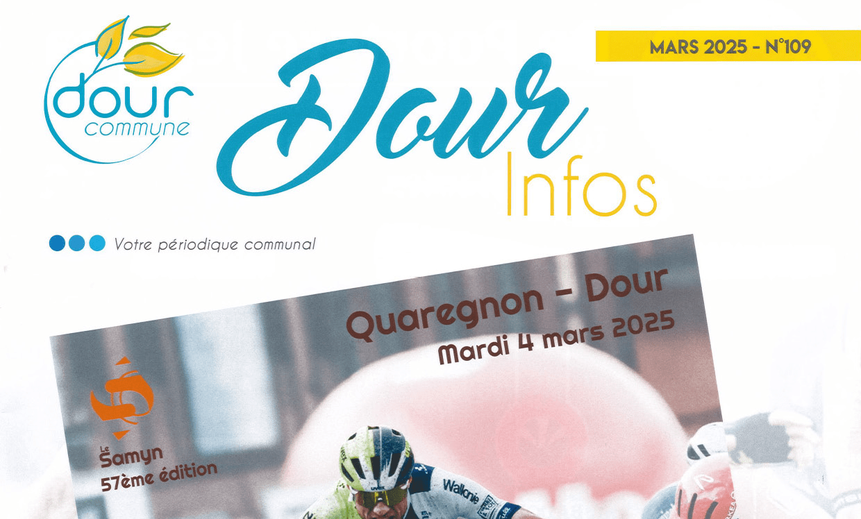 DOUR INFOS - Édition N° 109 du mois de mars 2025 - Dour Centre-Ville